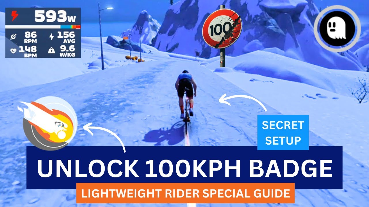 HOW to UNLOCK 100KPH BADGE in ZWIFT (LIGHTWEIGHT RIDER) 🪶 - YouTube