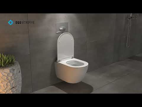 Ege Vitrifiye Knidos Asma Klozet Montajı - Wall-Hung WC Pan Installation