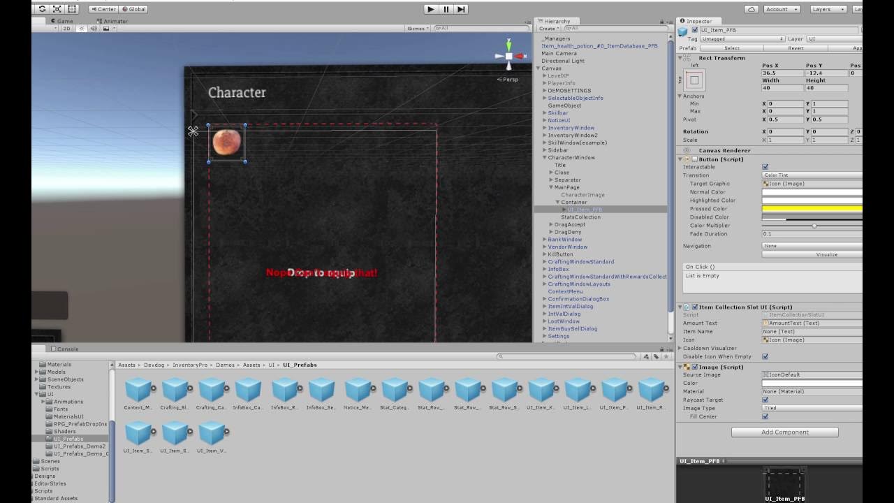 Unity - Inventory Pro - Video tutorial 5 - Character equipment - YouTube