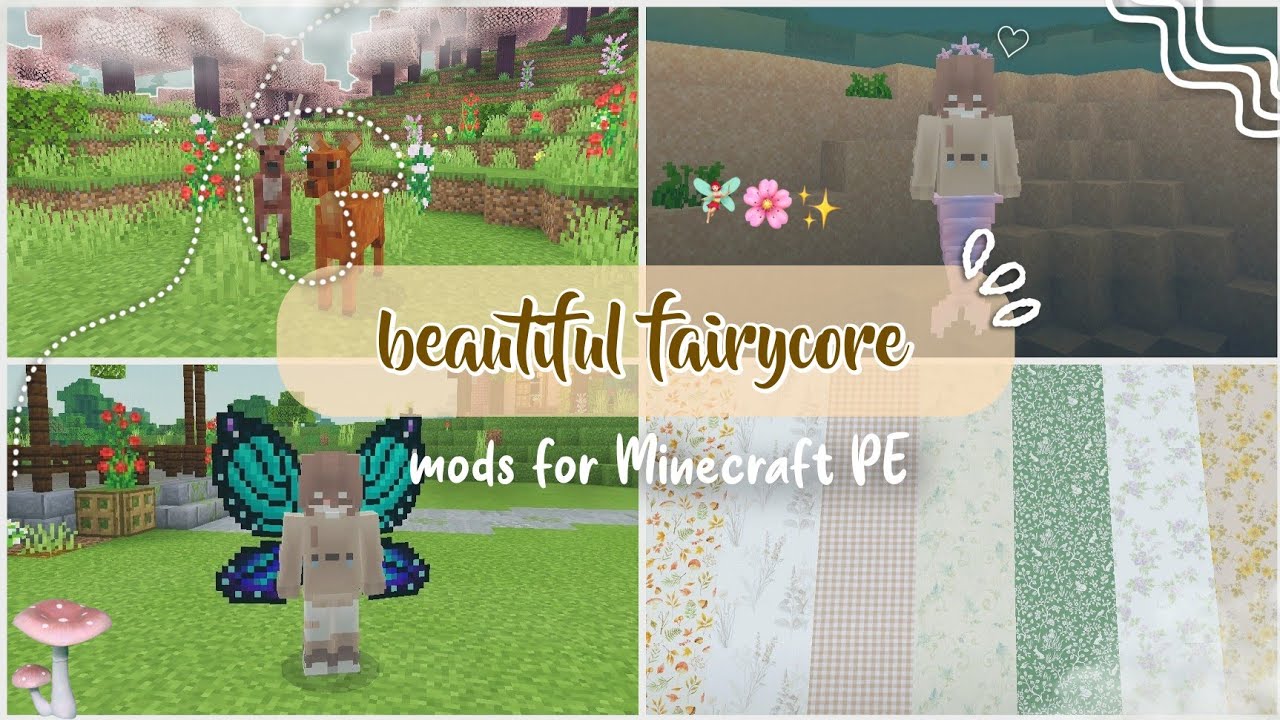 beautiful Fairycore mods for Minecraft PE🍄| elytra variants, mushroom ...