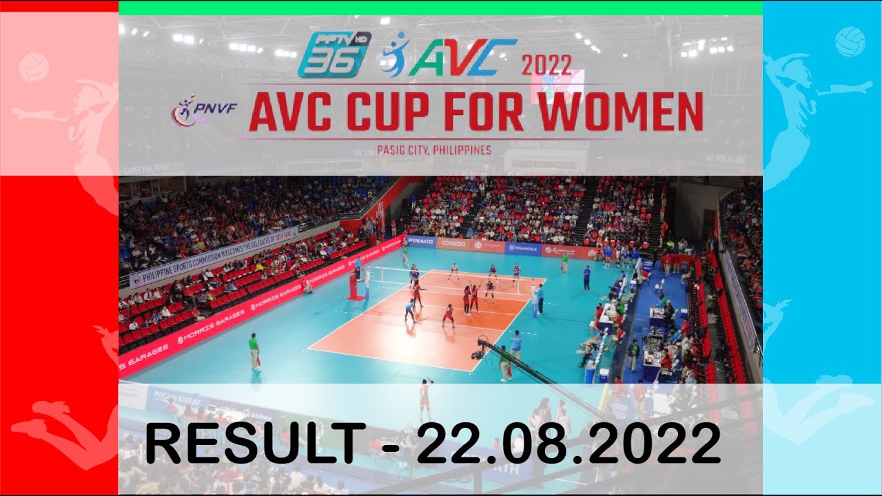 2022 AVC Cup for Women - Result 22.08.2022 - YouTube
