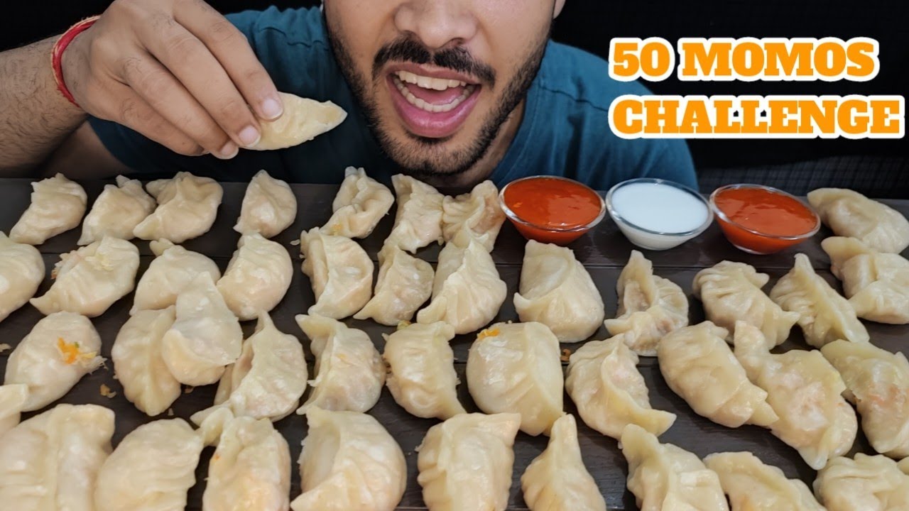 50 Momos Eating Challenge | Eating 50 Dumpling 🥟 🔥show | Food Eating ...