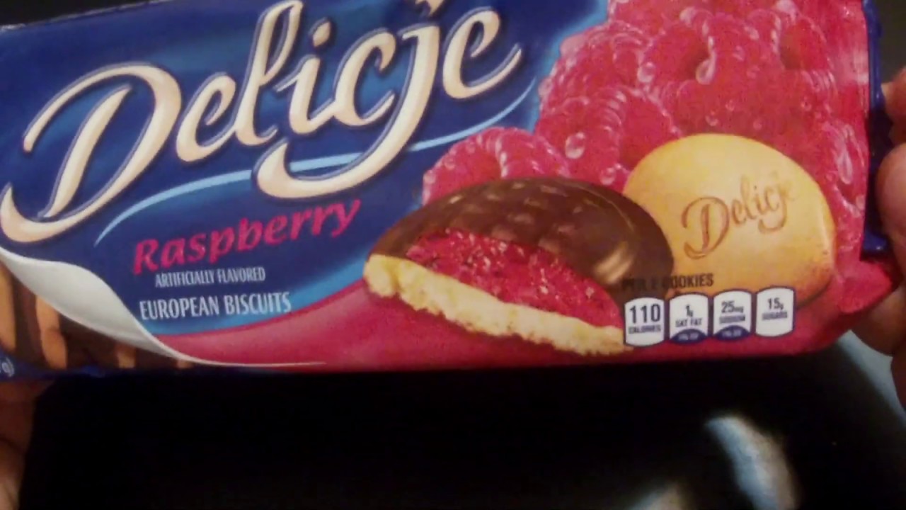 Delicje Raspberry EUROPEAN BISCUITS - YouTube