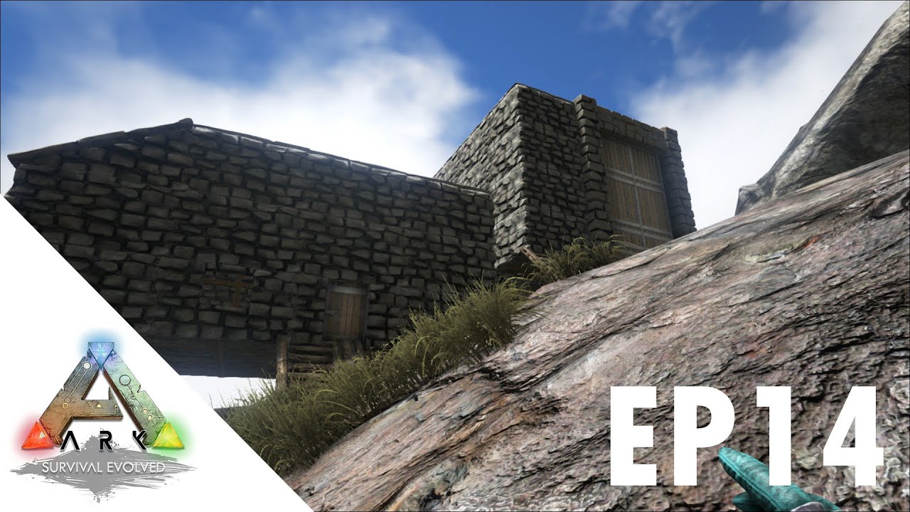 ARK: Survival Evolved S1Ep14 Mountain Base Build!! - YouTube