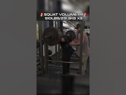 SQUAT VOLUME PR | 510LBS/231.3KG X3 #shorts - YouTube
