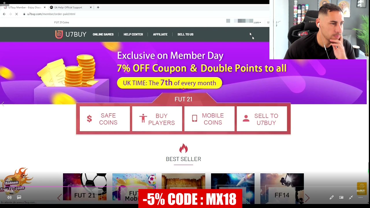 Tutorial on How to get coins in U7BUY (French) - YouTube