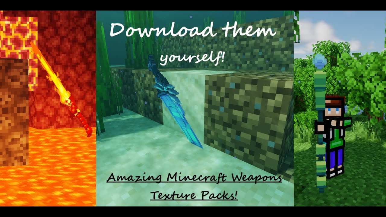 Epic 3D Weapon! Minecraft Texture Pack! Part 2 - YouTube