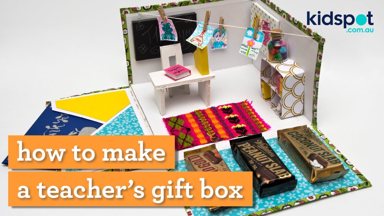 How to make an exploding gift box for your child's school teacher - YouTube