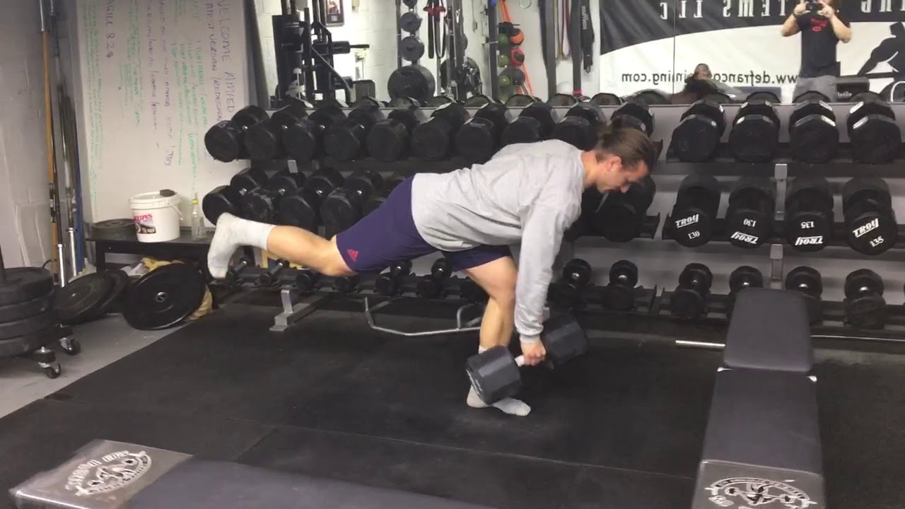 Dumbbell 1-Arm 1-Leg RDL 140x3 each leg - YouTube