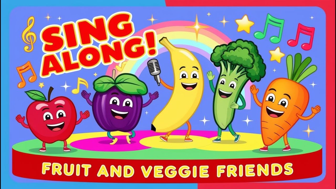 SING ALONG with Fruit and Veggie Friends in FUN Nursery Rhymes!🍎🕺🥦 ...