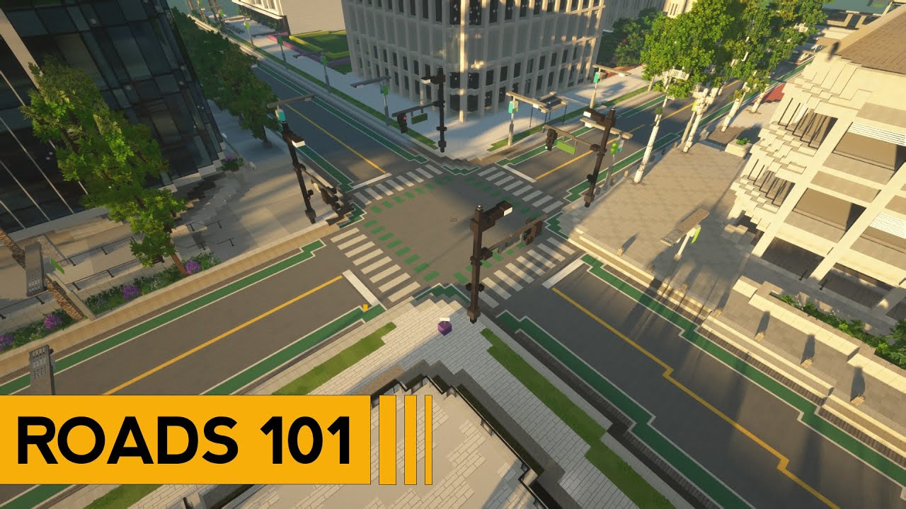 Introducing Professional Roads to your Minecraft Cities - YouTube