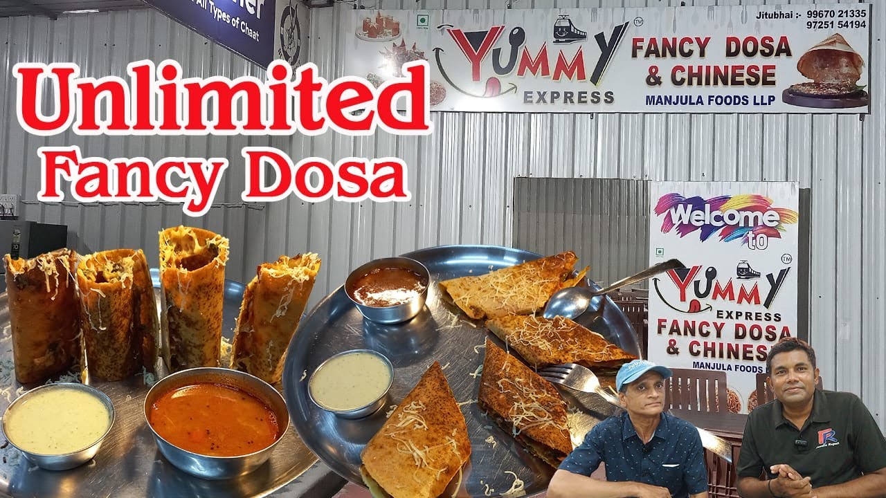 पेट भरकर खाव अनलिमिटेड फैंसी डोसा | unlimited dosa | yummy fancy dosa ...