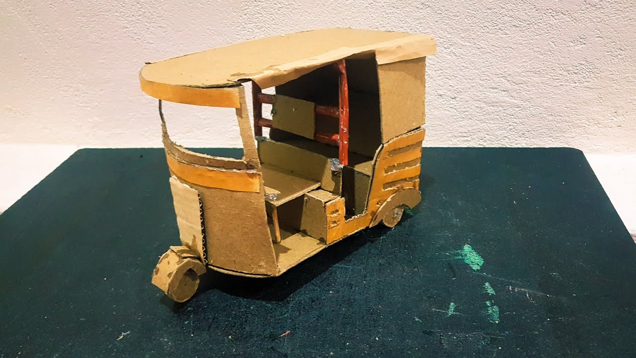 How To Make Auto Rickshaw At Home | School Project | Auto Rickshaw With ...