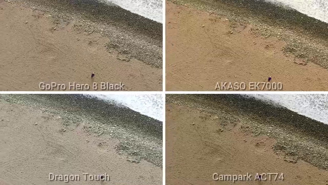 Camera Comparison: GoPro Hero 8 Black, AKASO EK7000, Dragon Touch ...