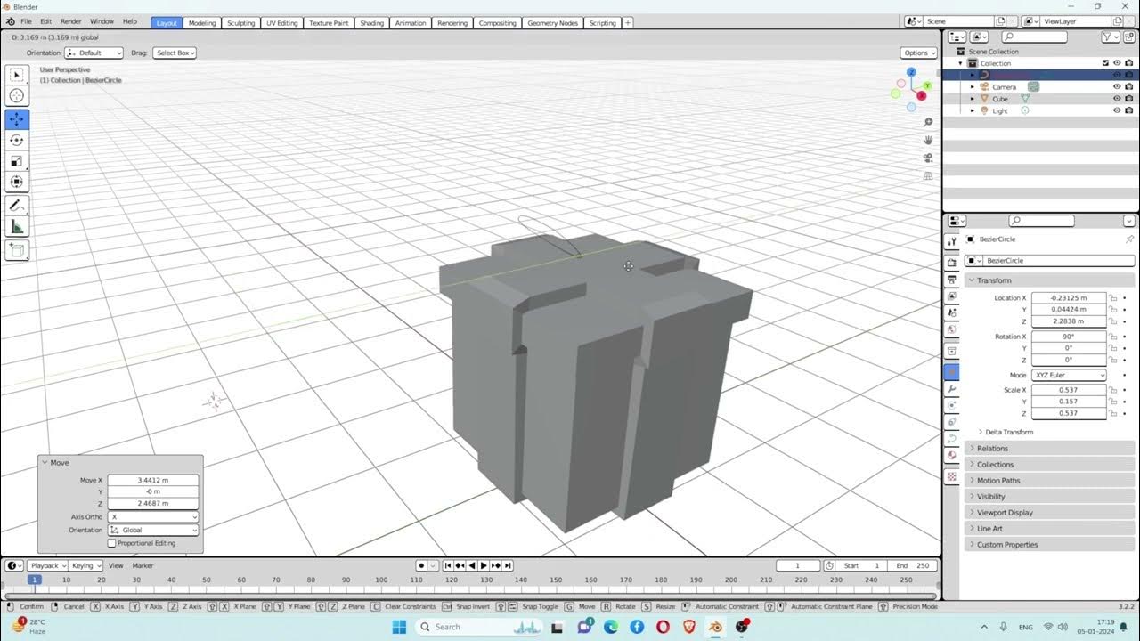 Making gift Box in blender | Blender 3d Tutorials | basic commands of ...