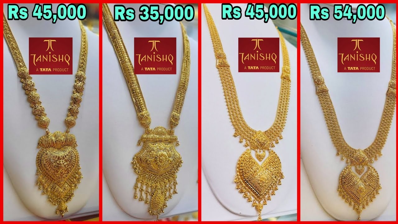 Lightweight 22k Gold TanishqRani Haar Collection Of 2023 gold Rani Haar