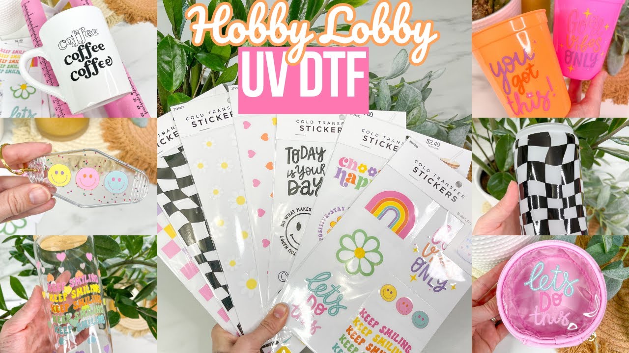 HOBBY LOBBY'S VERSION OF UV DTF? LETS TEST IT OUT! COLD TRANSFER ...
