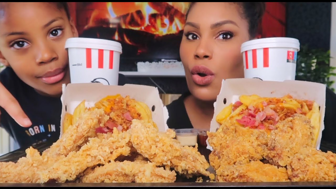KFC MUKBANG┃la surprise est... - YouTube