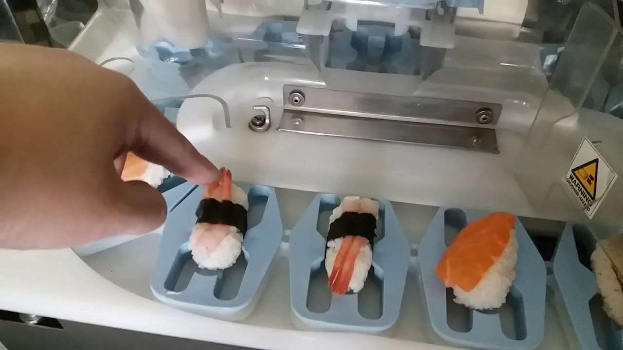 suzumo sgp snb sushi packer test rice ball - YouTube