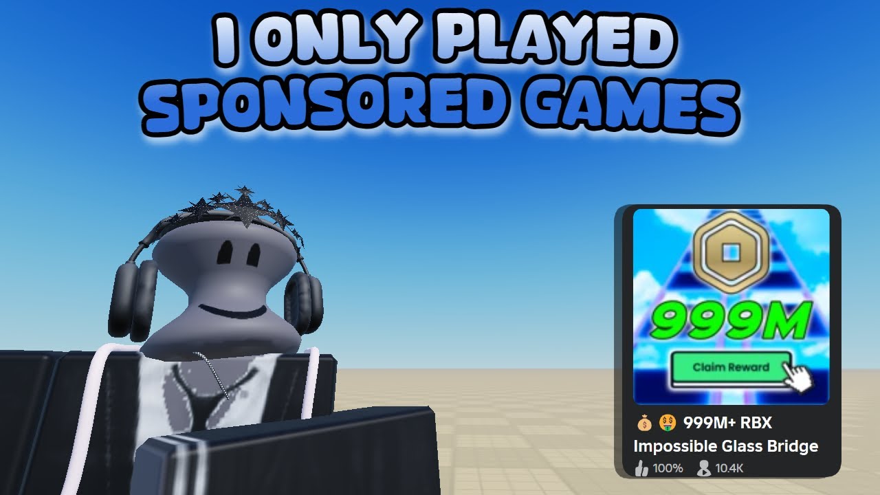 Playing Random Sponsored Games On Roblox - YouTube