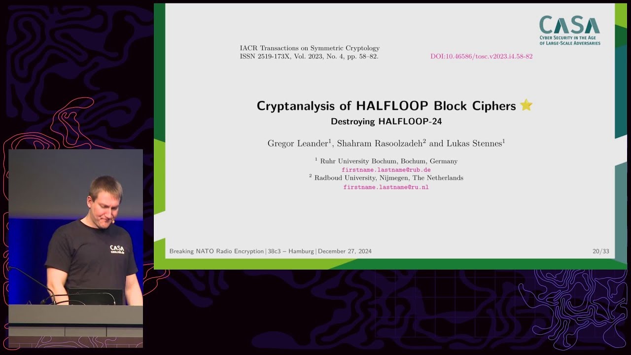 38C3 - Breaking NATO Radio Encryption - YouTube
