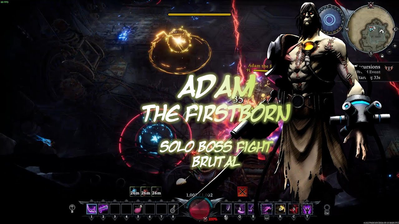 V Rising Adam the Firstborn "Solo boss fight" (brutal difficult) - YouTube