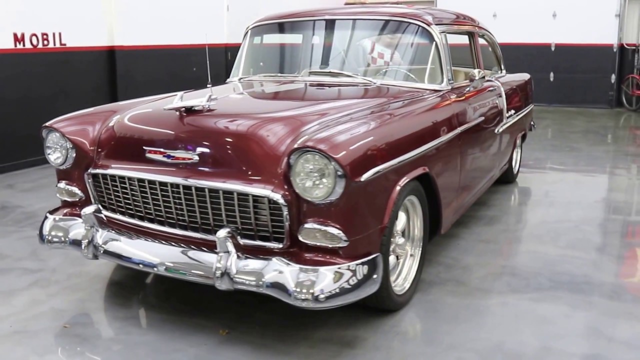 55 Chev Bel-Air Maroon 55-4382C - YouTube