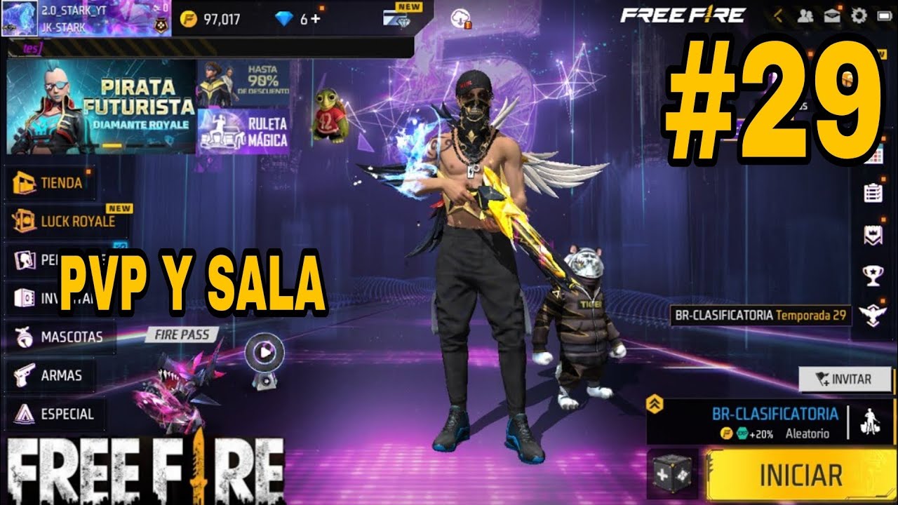 SABADO DE PVP Y SALAS FREE FIRE , VEN Y UNETE 😏🖤 - YouTube