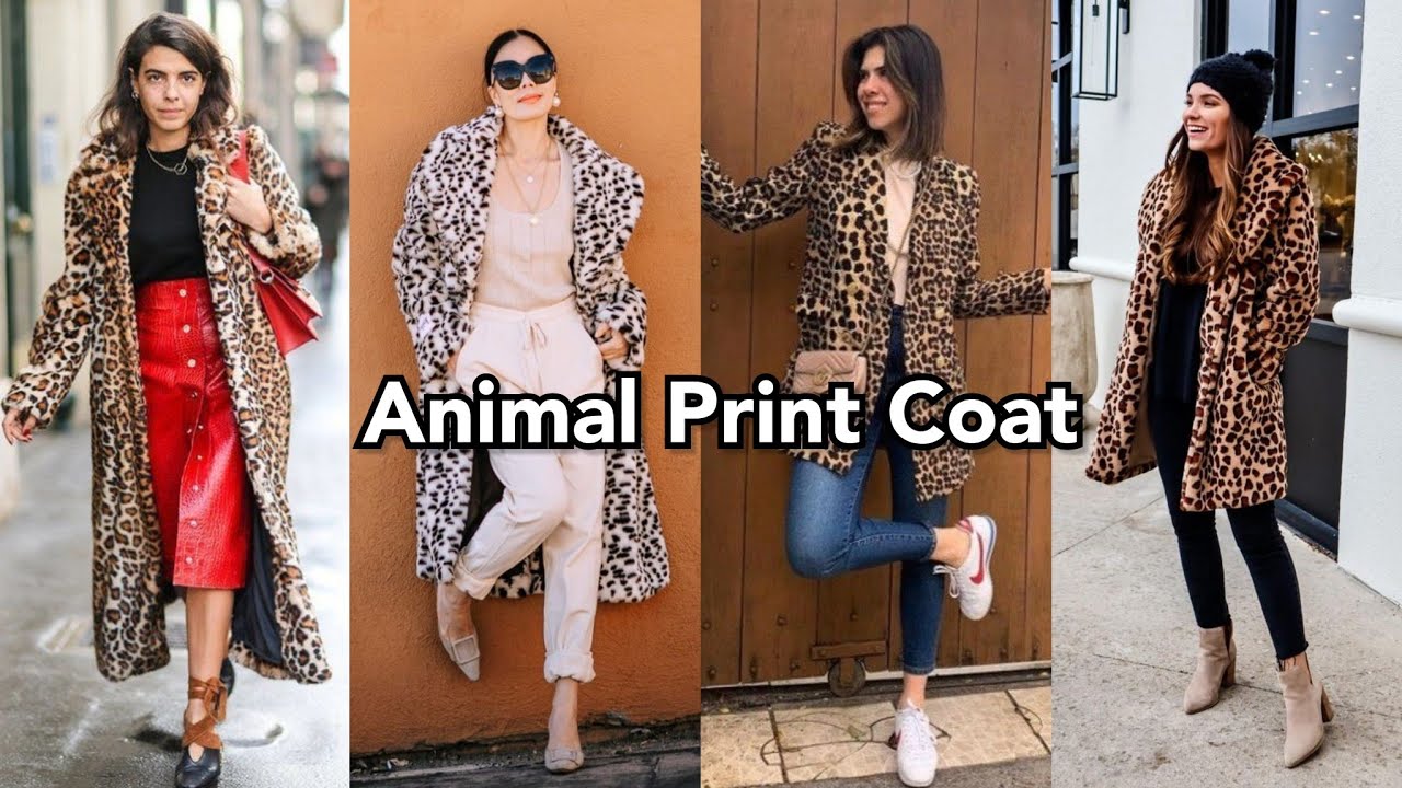 Wild Elegance Mastering Animal Print Coat Outfits| Latest leopard ...