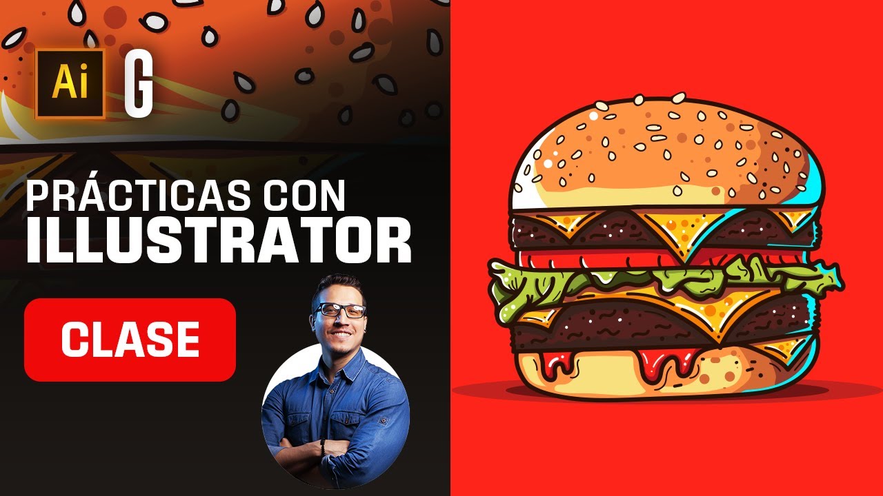 Illustrator Tutorial | Prácticas con Illustrator: Ilustración desde Boceto Paso a Paso | Clase ...