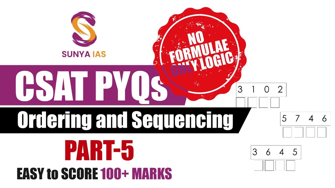 Csat Pyqstopic Wise Ordering And Sequencing Part 5 Upsc Cse 0453