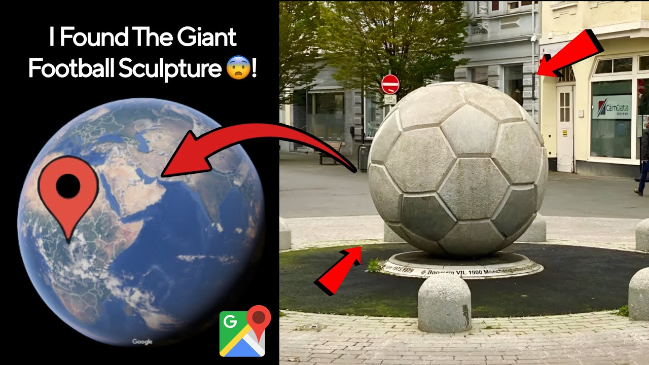 ⚽️I Found Strange Big Football Caught On Google Earth & Google Maps ...
