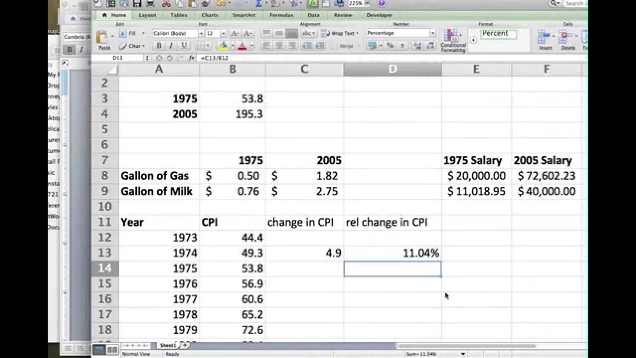 Basic Math of Inflation and the Consumer Price Index (CPI), Part 2 ...