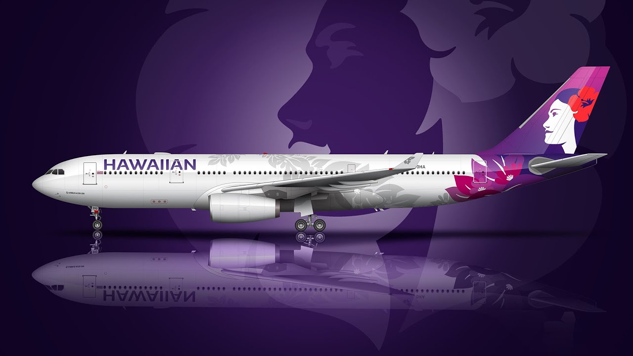 Watch me draw the Hawaiian Airlines livery in Photoshop and Illustrator ...