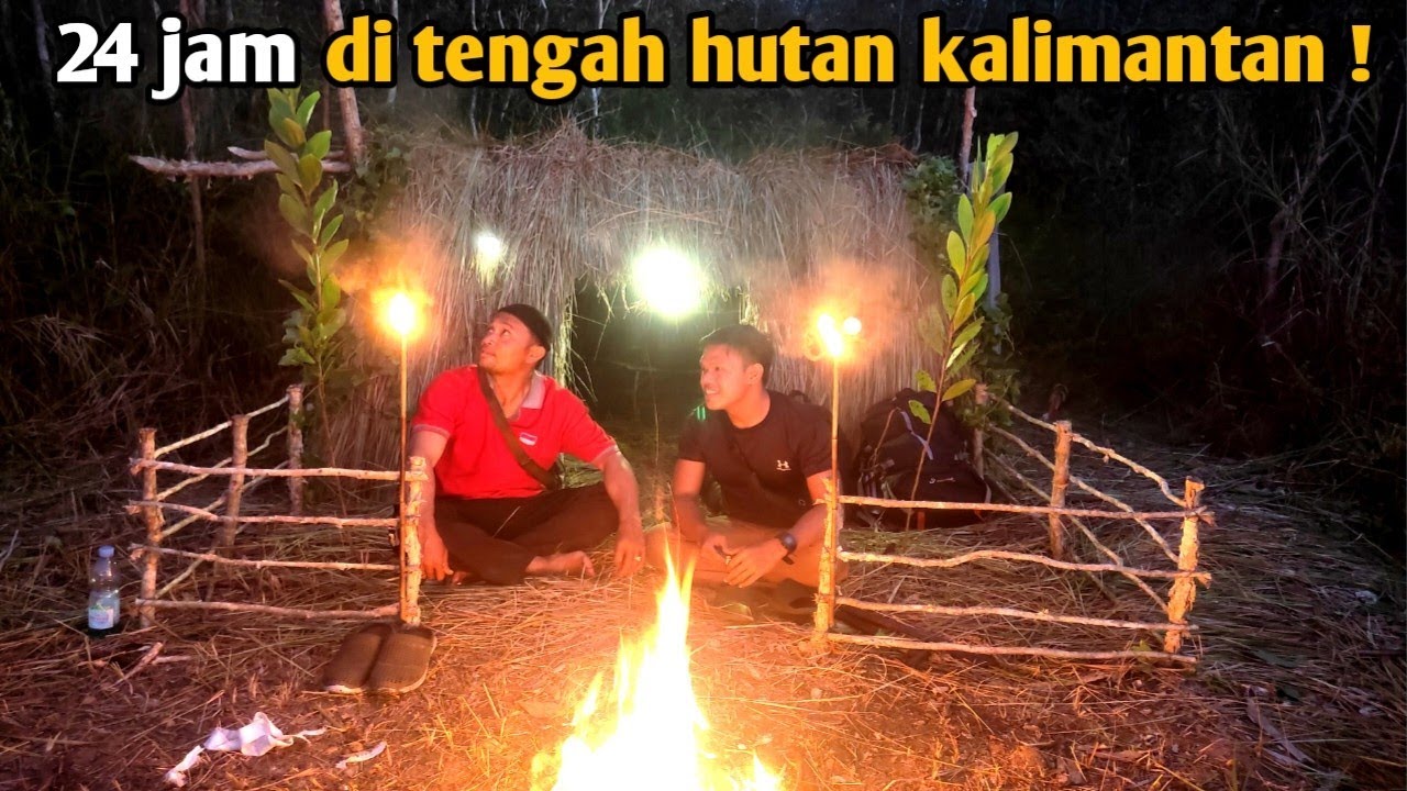 camping di hutan - bushcraft survival bermalam di shelter yang hangat ...