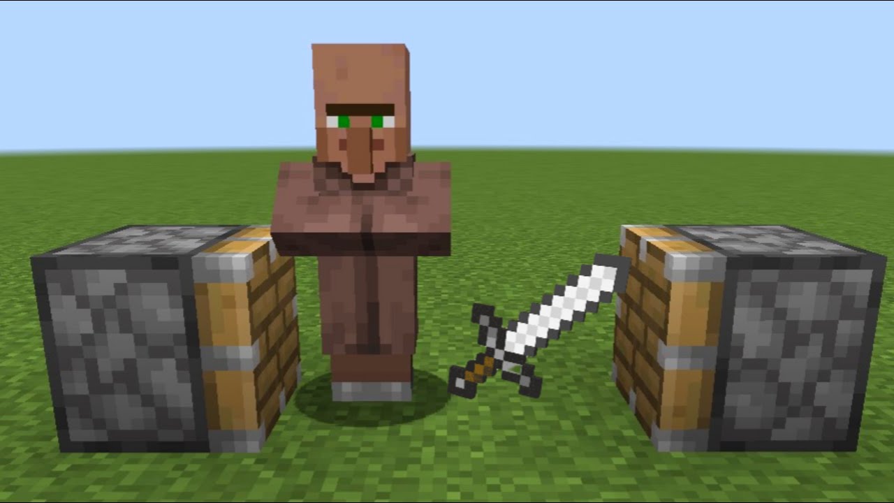 villager+ sword =??? - YouTube