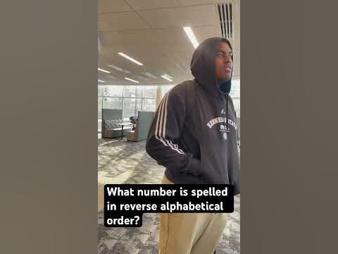 What number is spelled in reverse alphabetical order? - YouTube