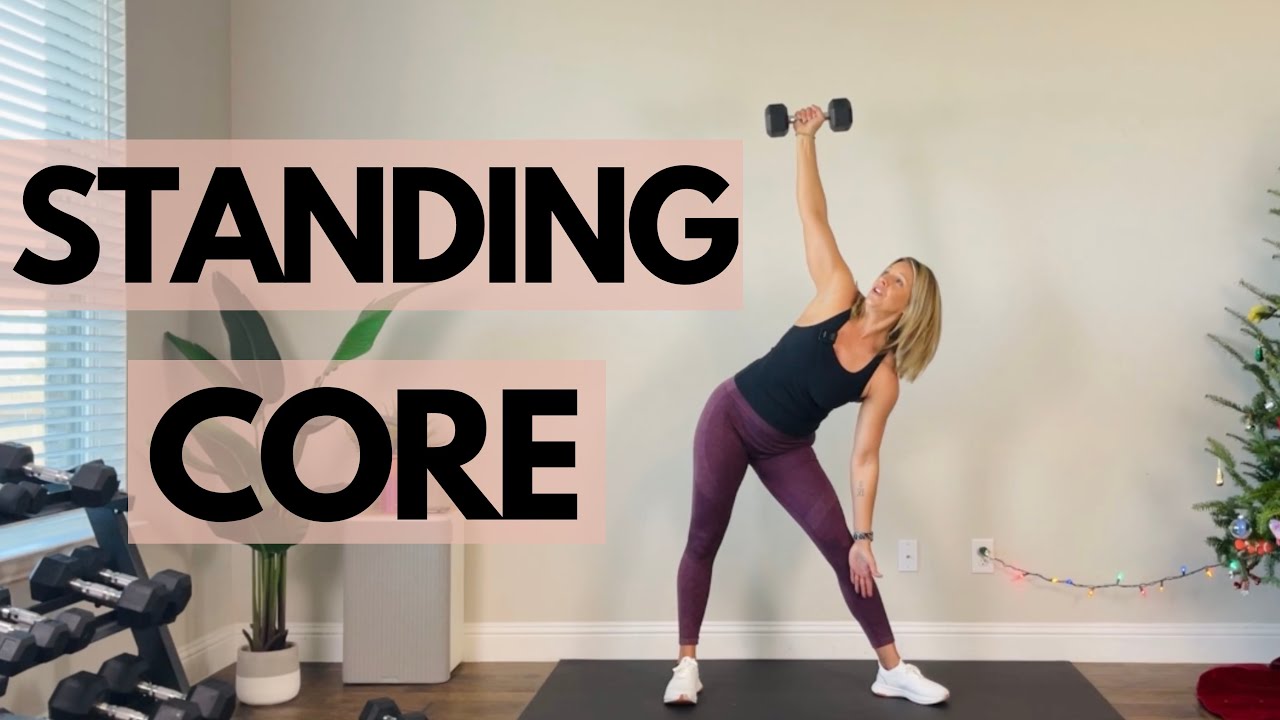 Strong Abs and Core Workout (standing with dumbbells) - YouTube