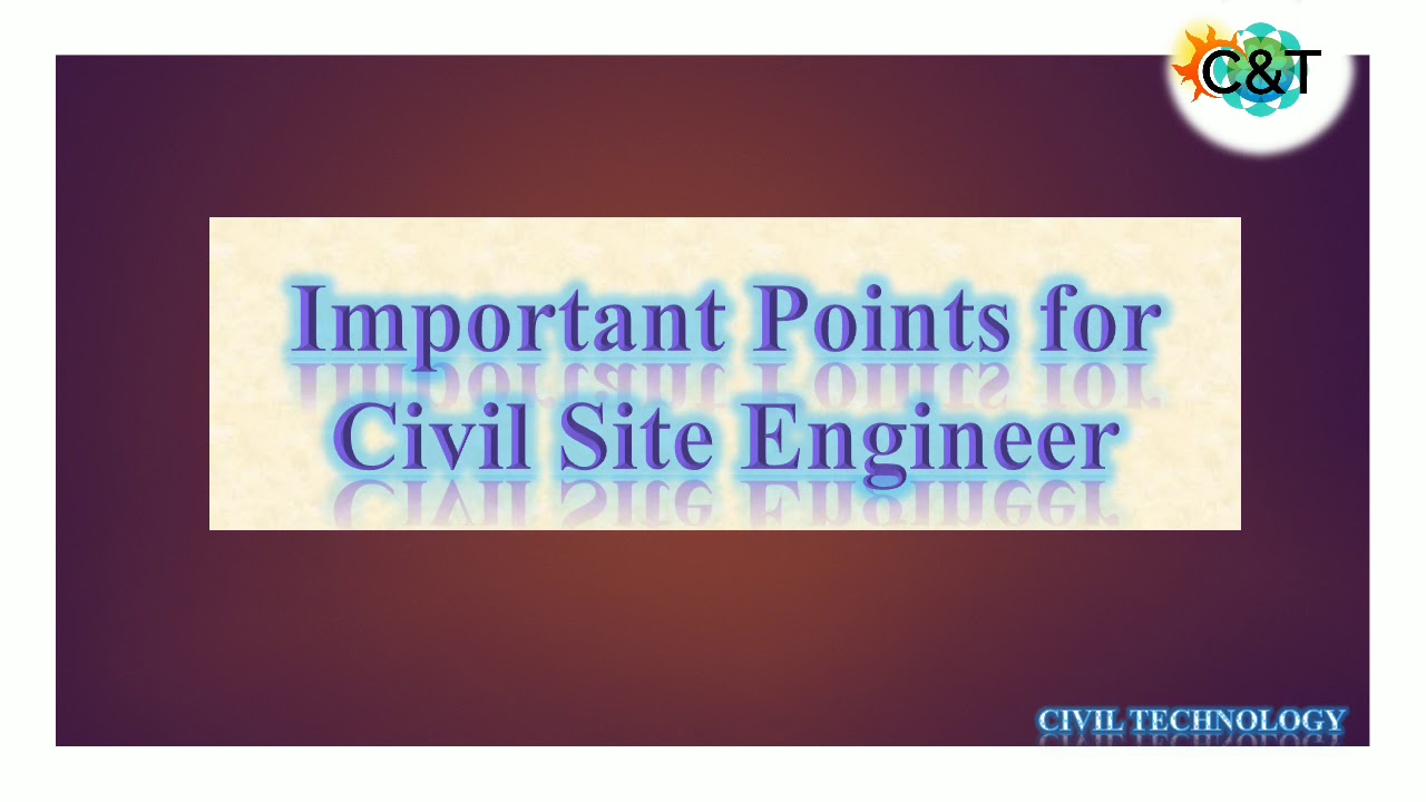 Important points for Civil Site Engineer || Basic Knowledge of Civil ...