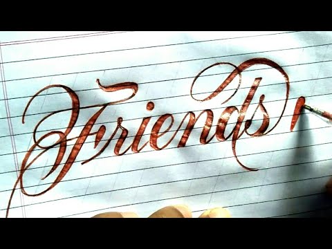 How to write in Cursive-Calligraphy Writing | How to write friends in ...