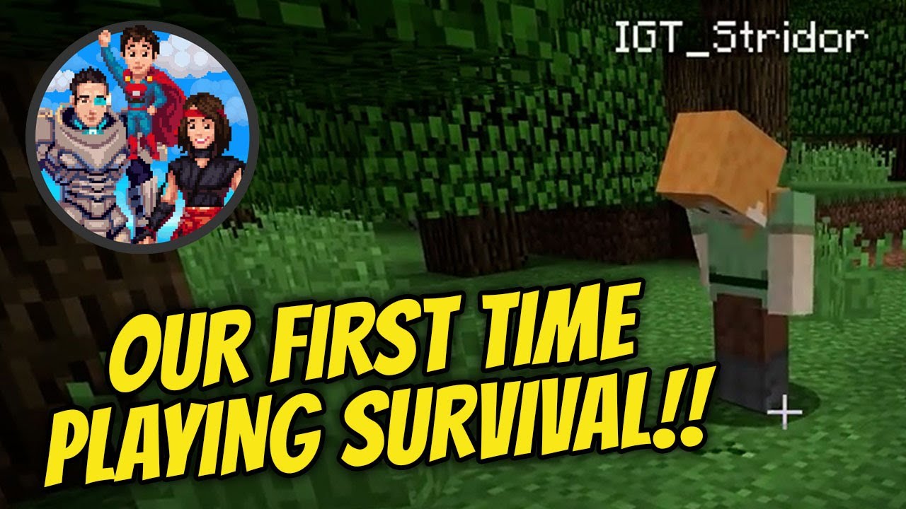 Our FIRST TIME Surviving Minecraft! Funniest Family Moments Ever - YouTube