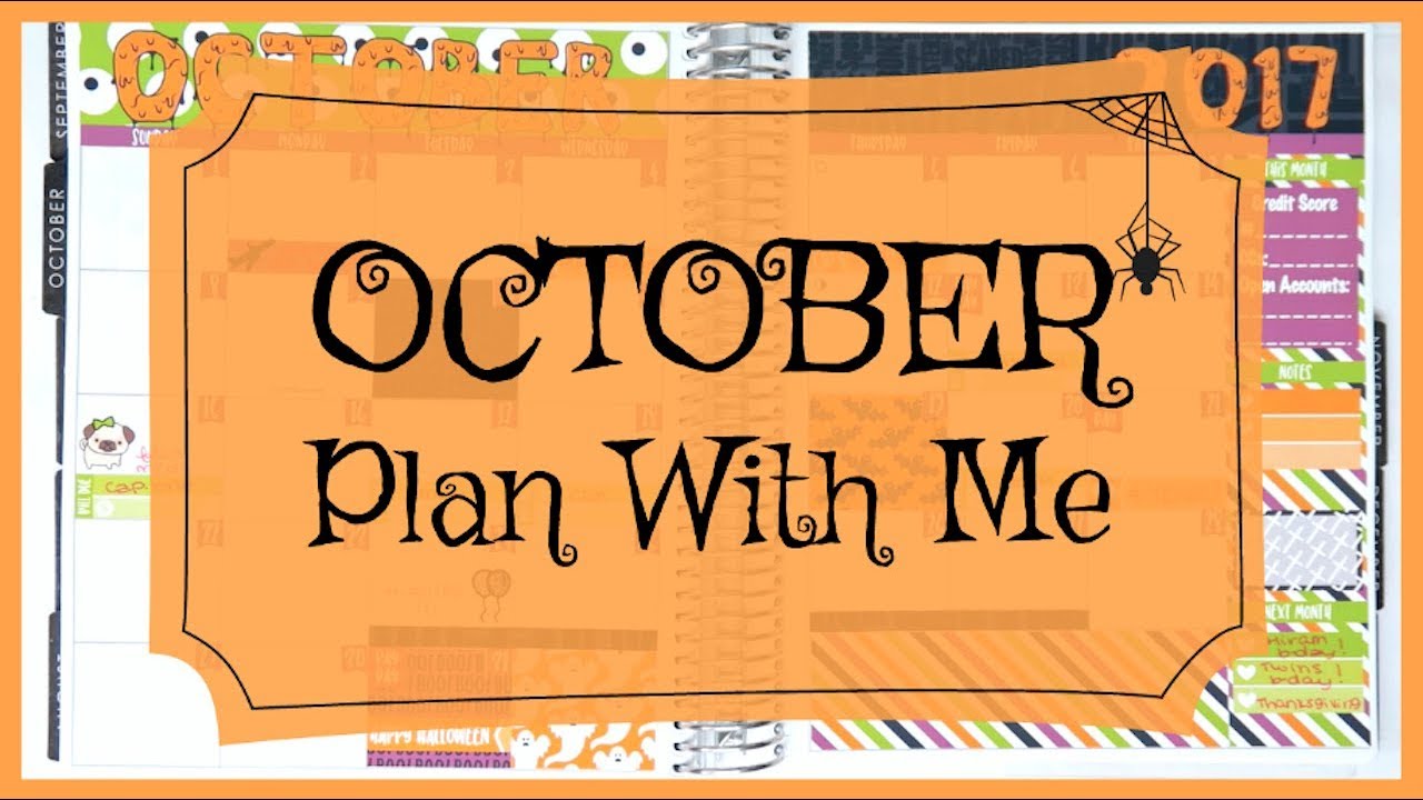 Plan With Me! October Monthly FREE printable | BeaYOUtiful Planning ...