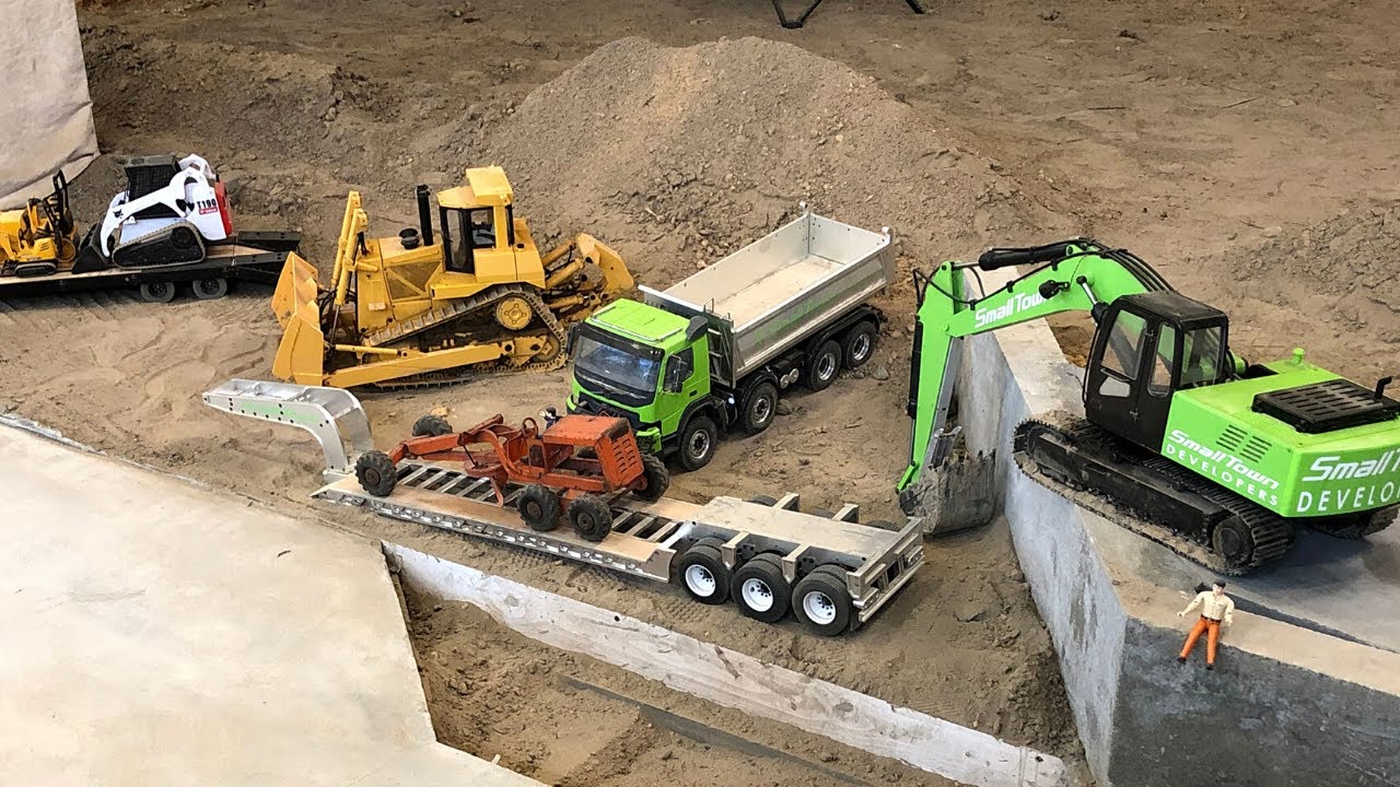 Miniature Town Gets A Real Road! Rc Construction / Rc Construction Site ...