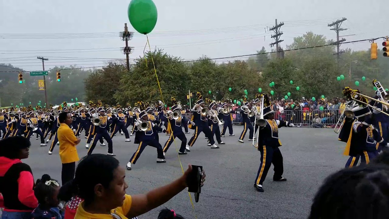 North Carolina A&T State University Blue & Gold Marching Machine parade ...