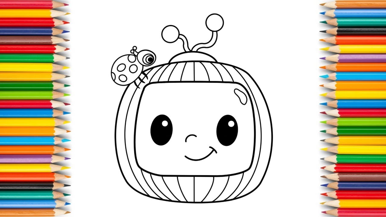How To Draw Cocomelon, Painting and Colouring for Kids - YouTube