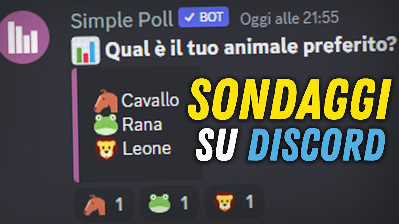 Come Creare Sondaggi sui Server Discord - (Bot Simple Poll) - YouTube