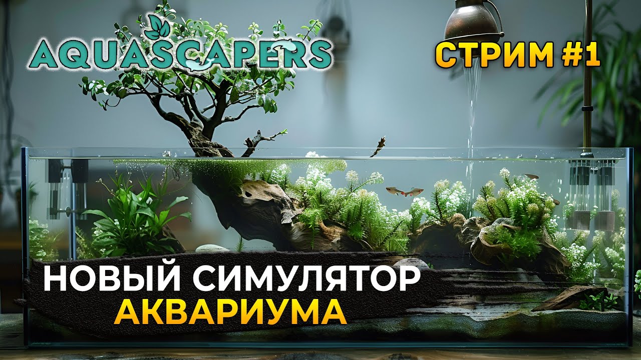 Стрим Aquascapers #1 - Новый Симулятор Аквариума. Создаем свой аквариум (Первый Взгляд) - YouTube