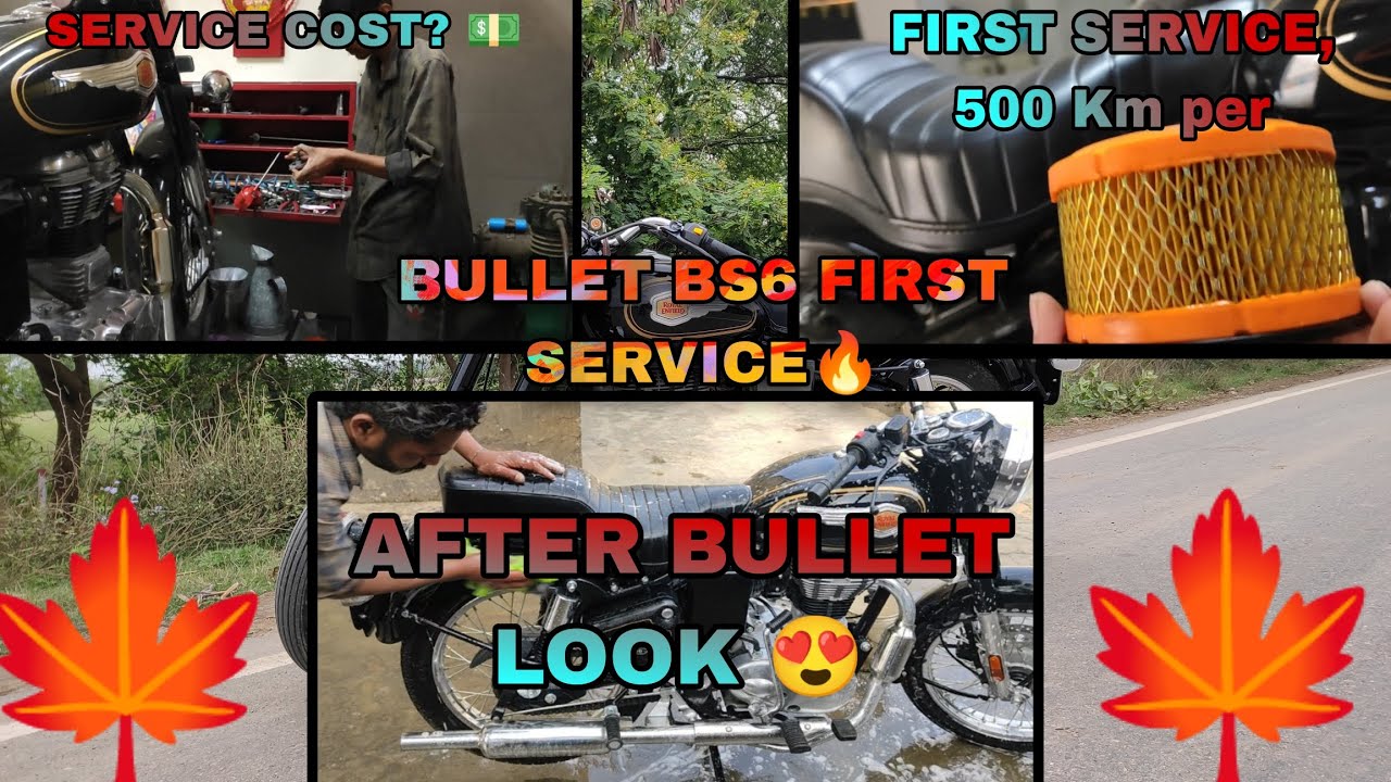 First service of BS6 Bullet,, Service cost and service tips in video ...