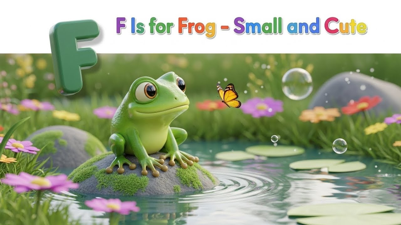 F Is for Frog Small and Cute 🐸 🎵 | Fun Alphabet & Animal Learning for ...