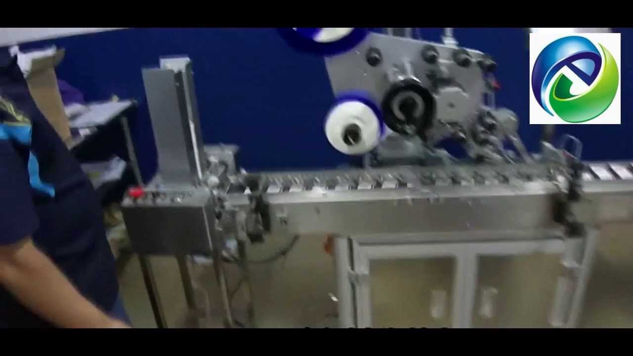 Automatic Cards Labeling Machine with Download Belt System - YouTube